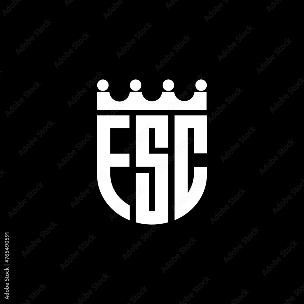 FSC letter logo design with black background in illustrator, cube logo ...
