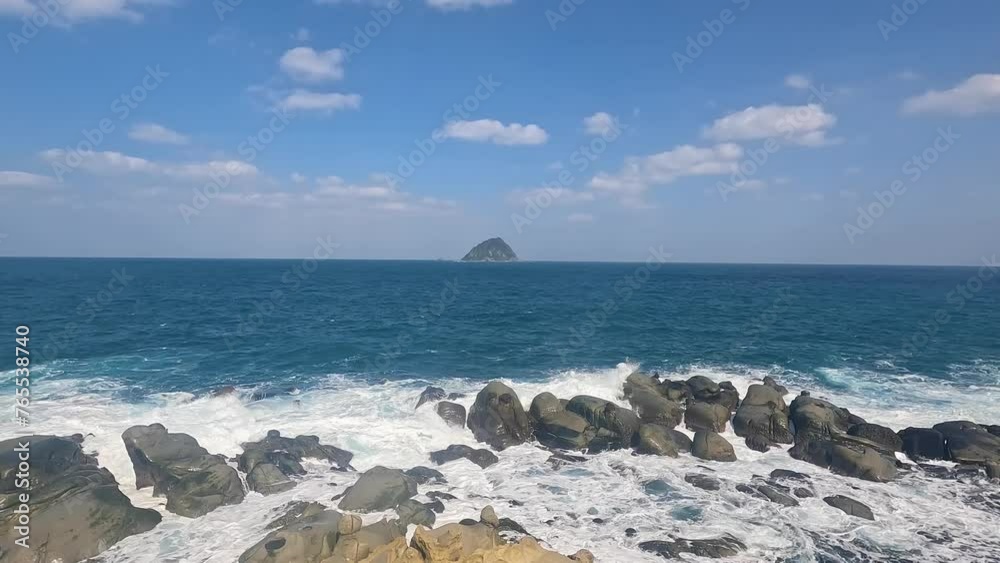 Vidéo Stock Landscape of Heping Island GeoPark is Signature Known for ...