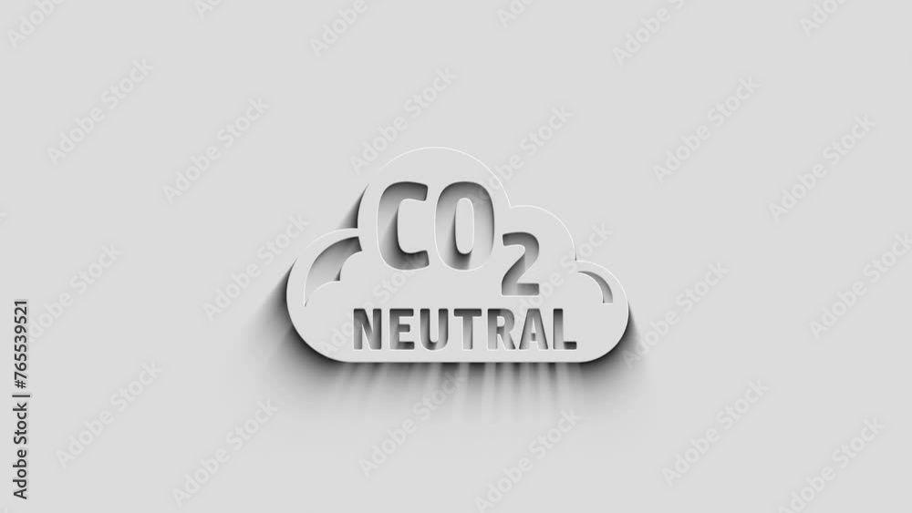 CO2 neutral decarbonize zero emission and eco friendly symbol with ...