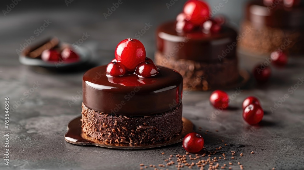 Sleek Modern Devil Cakes in Minimalist Decor: A Dark Mode Delight for ...