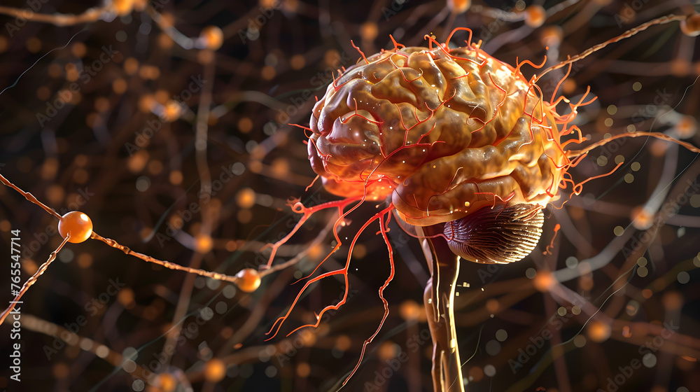 MRI scan of a brain affected by Amyotrophic Lateral Sclerosis ...