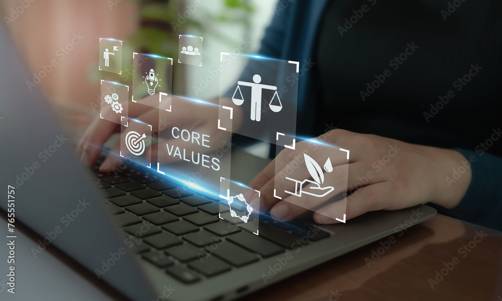 Foto de Core values, corporate values concept. Company culture ...