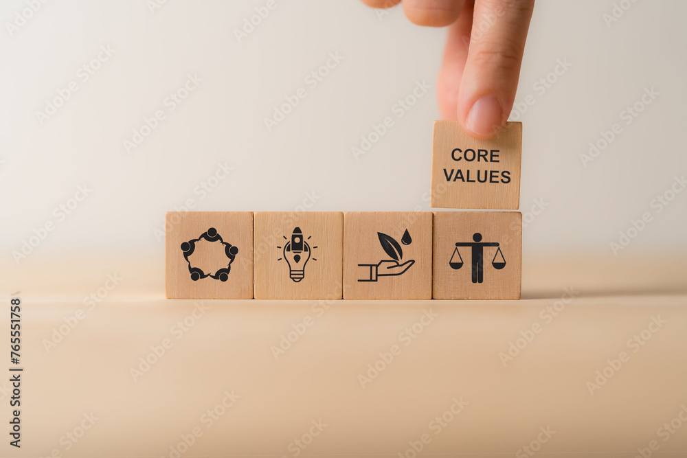 Foto de Core values, corporate values concept. Company culture ...