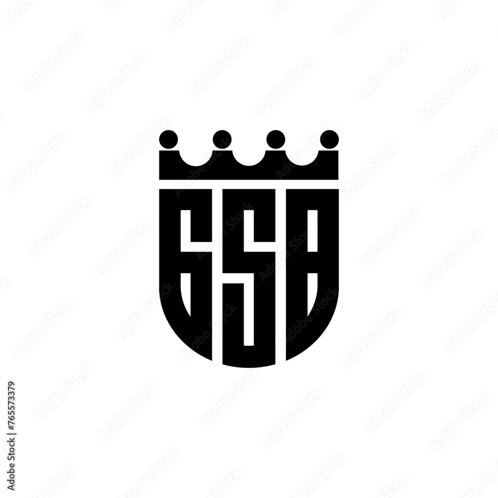 GSB letter logo design with white background in illustrator, cube logo ...