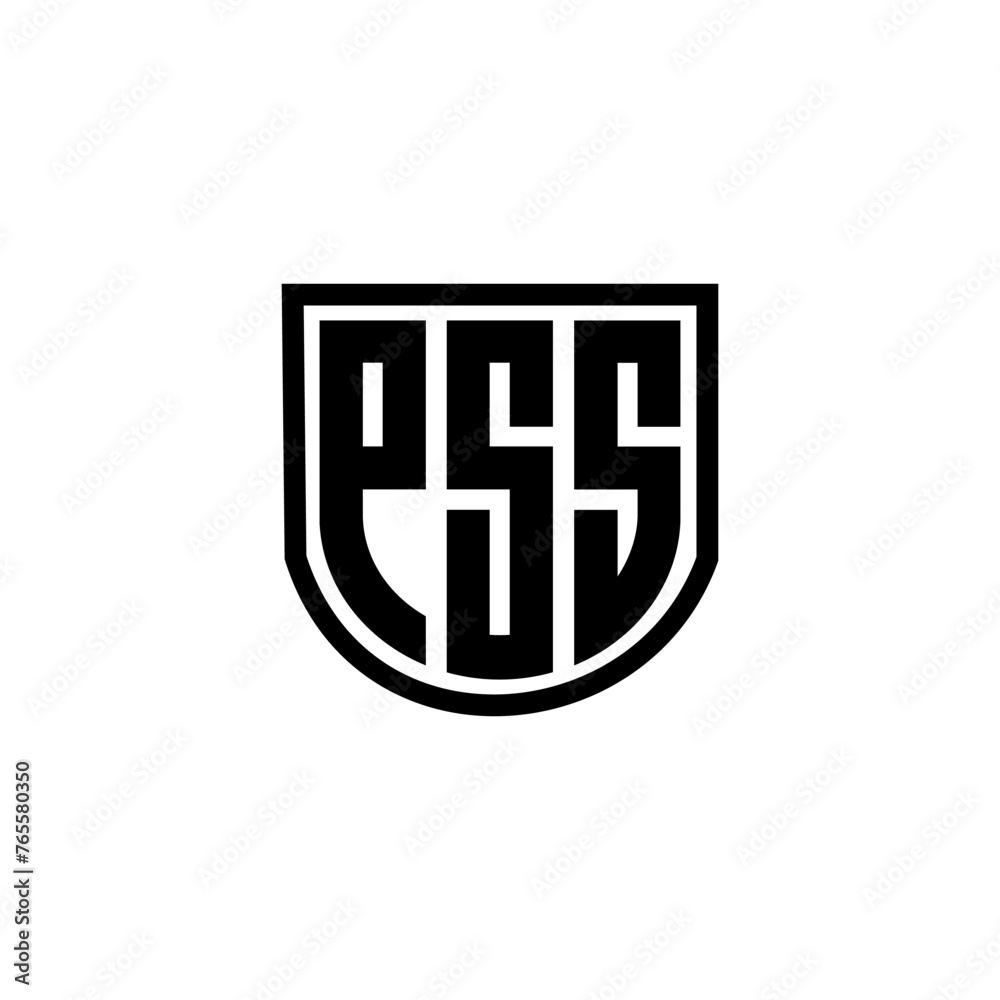 PSS letter logo design with white background in illustrator, cube logo ...