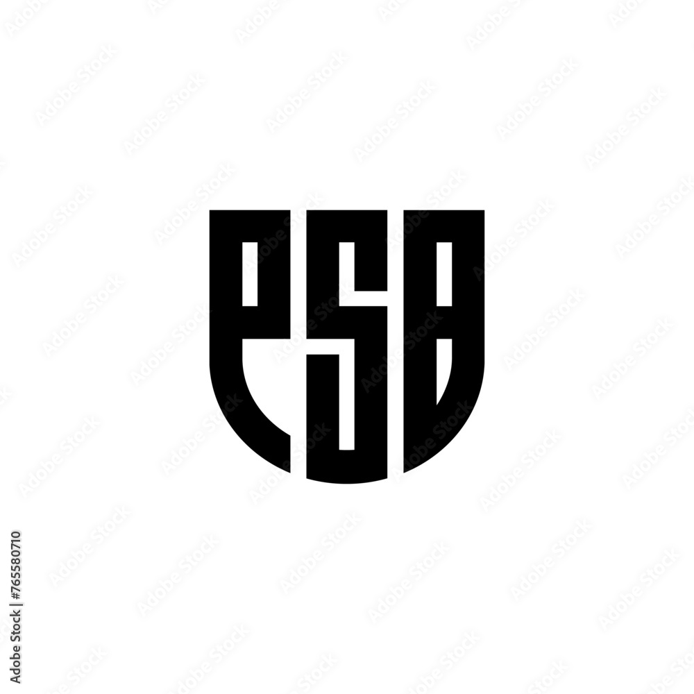 PSB letter logo design with white background in illustrator, cube logo ...