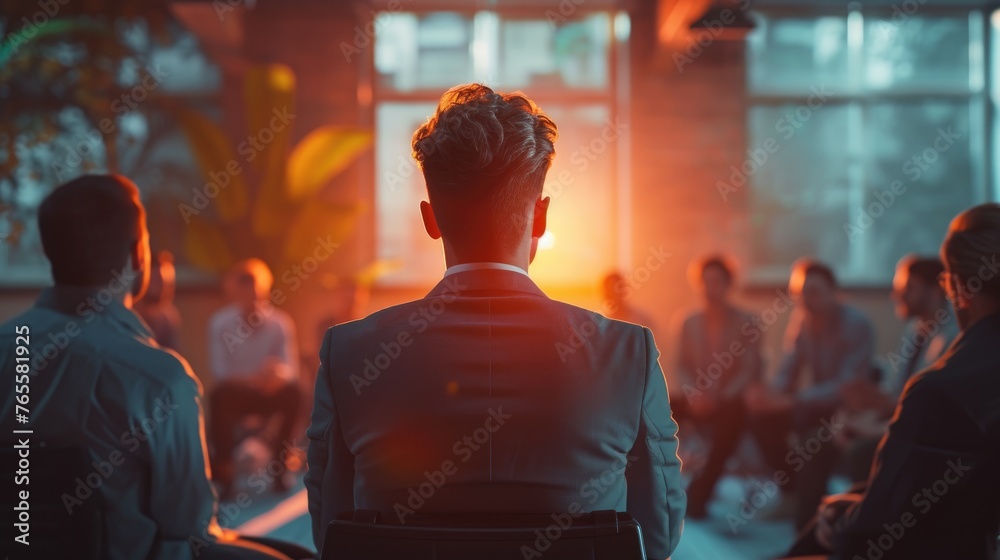 Leadership Focus: Executive Leading a Meeting, business executive leads ...
