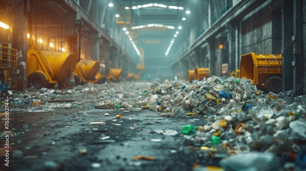 Waste Management Facility Interior, glimpse inside a waste management ...