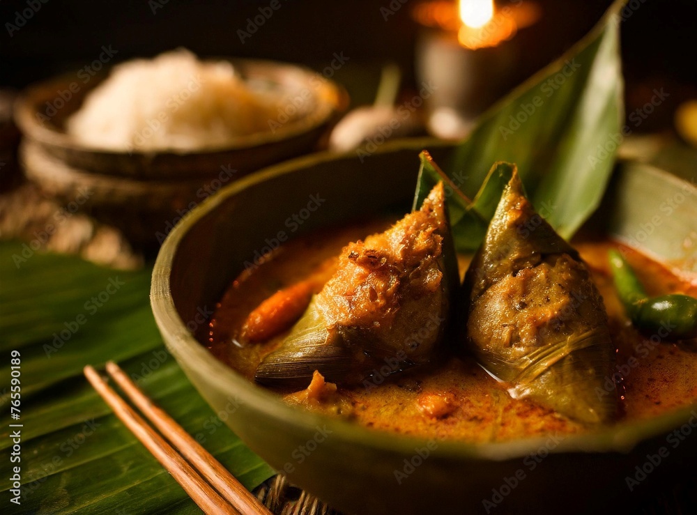 ''Amok trey'', Traditional Dish from Cambodia. Thai Food. At Thai ...