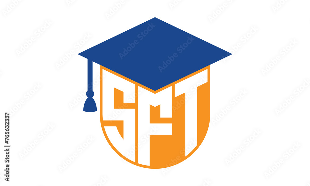 SFT initial letter academic logo design vector template. school college ...