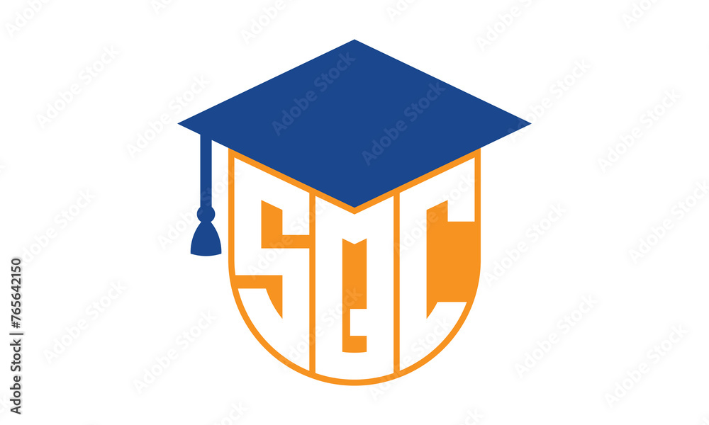 Vecteur Stock SQC initial letter academic logo design vector template ...