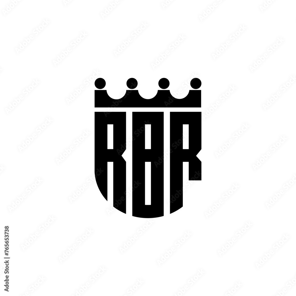 RBR letter logo design with white background in illustrator, cube logo, vector logo, modern ...