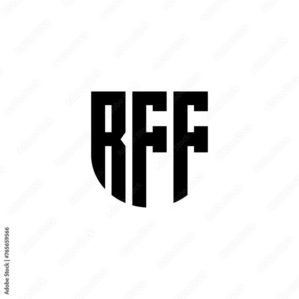 RFF letter logo design with white background in illustrator, cube logo ...
