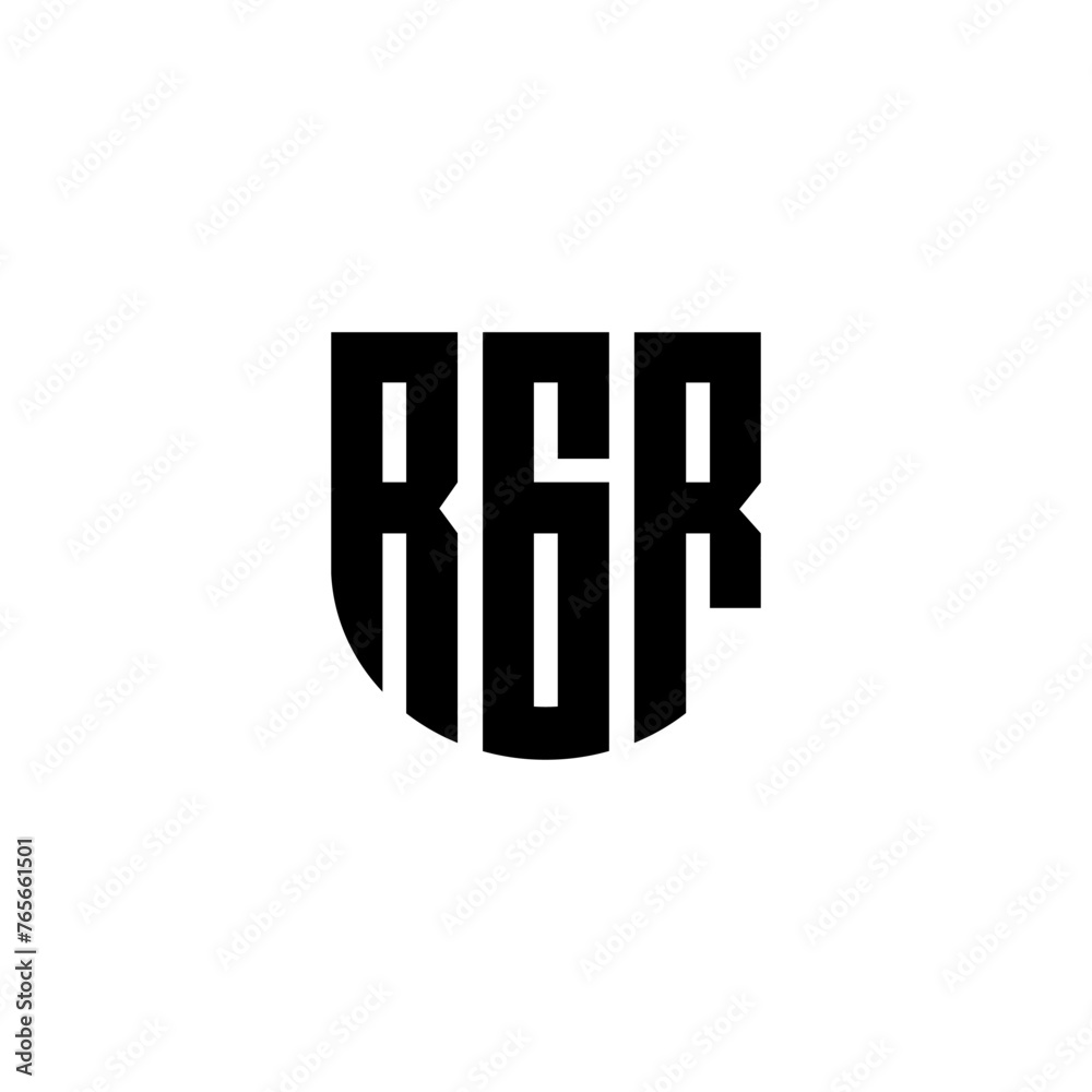 RGR letter logo design with white background in illustrator, cube logo ...