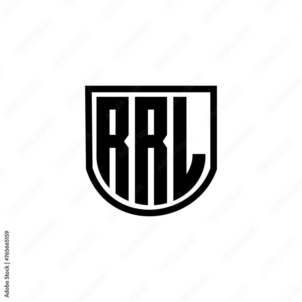 RRL letter logo design with white background in illustrator, cube logo ...