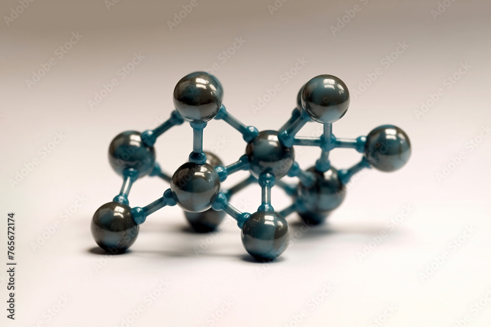 metallic molecule structure schematic model Stock Photo | Adobe Stock