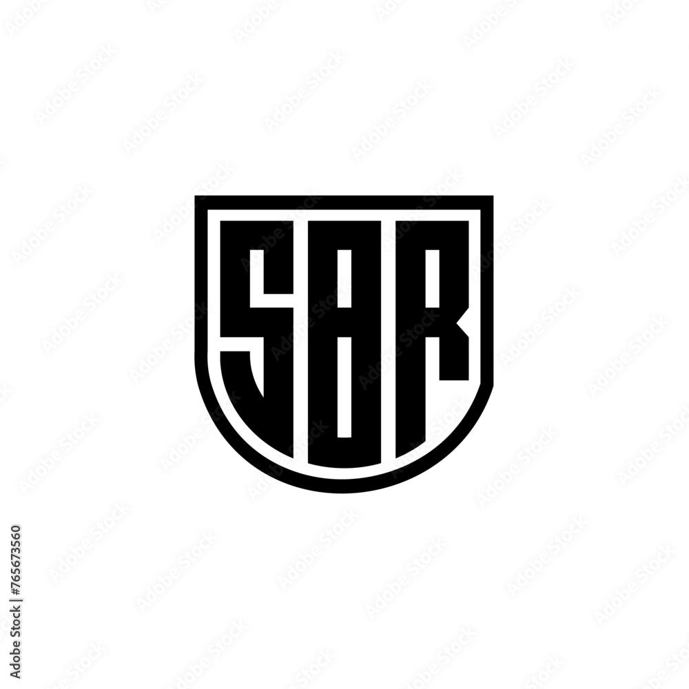 SBR letter logo design in illustration. Vector logo, calligraphy ...