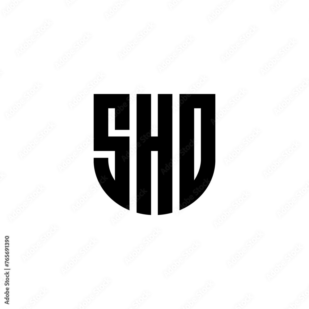 SHD letter logo design with white background in illustrator, cube logo ...