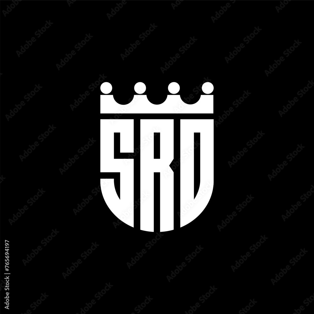 SRO letter logo design with black background in illustrator, cube logo ...