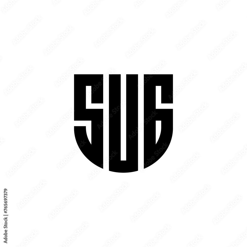 SUG letter logo design with white background in illustrator, cube logo ...
