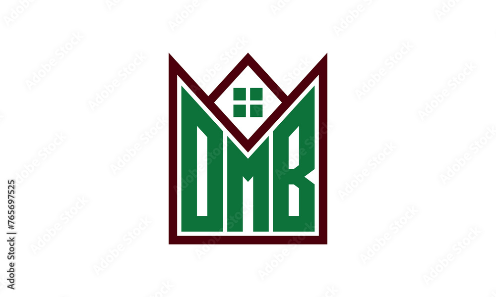 OMB initial letter builders real estate logo design vector ...