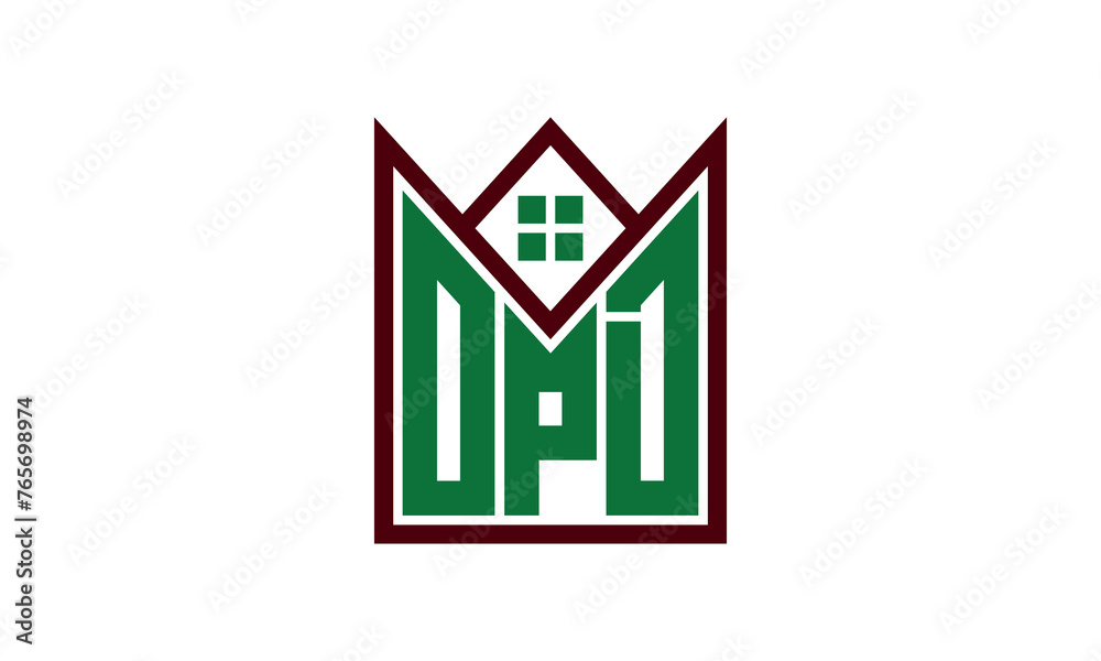 OPD initial letter builders real estate logo design vector ...