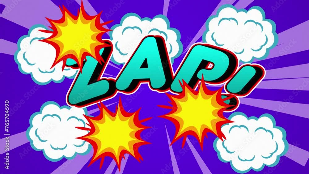 Collection of funny comic explosion backgrounds, several clips with ...