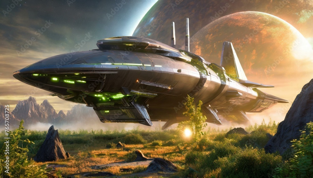 A colossal, hyper-realistic, UHD image of a futuristic military alien ...