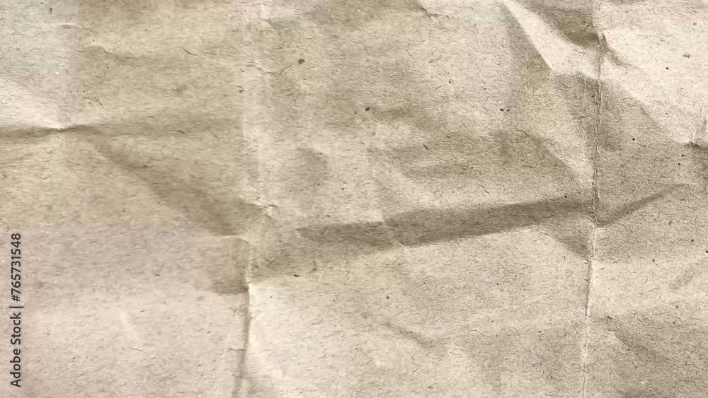 Crumpled paper looping animation. Stop motion animation. Seamless ...