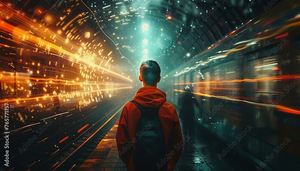 Temporal Distortion, the disorienting effects of time travel with an image showing blurred or ...