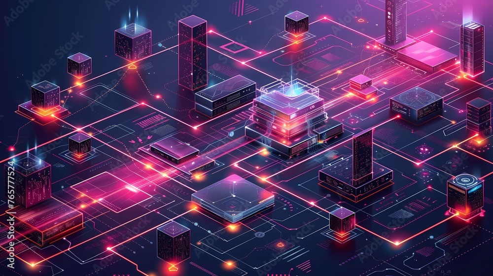 An intricate network diagram illustrating the architecture of a ... An intricate network diagram illustrating the architecture of a ...