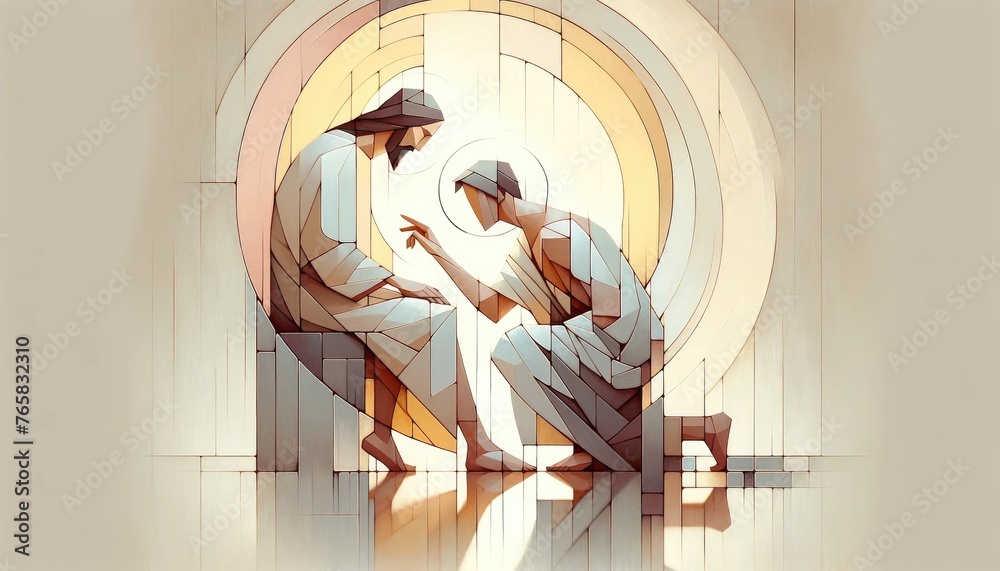 The Incredulity of Saint Thomas. Doubting Thomas. Jesus showing his ...