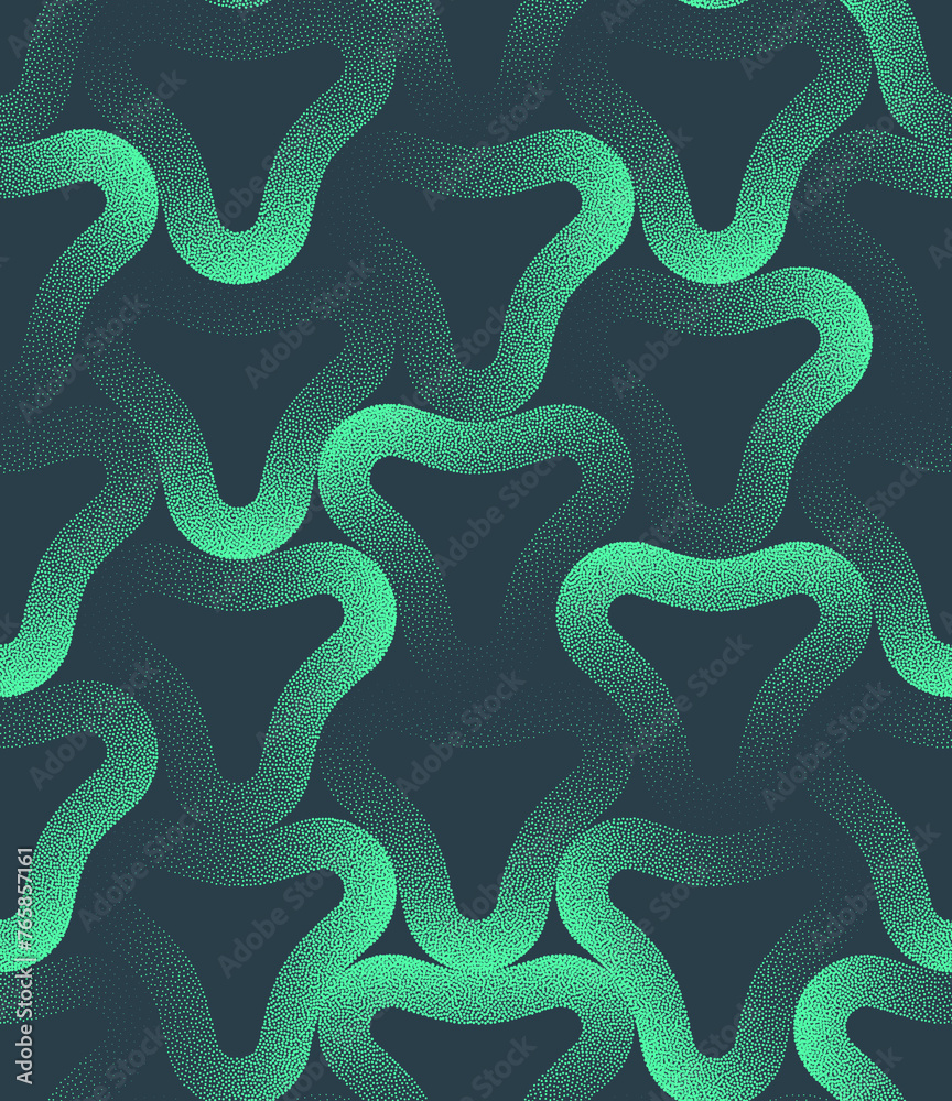 Eccentric Exotic Seamless Pattern Trend Vector Turquoise Abstract ...