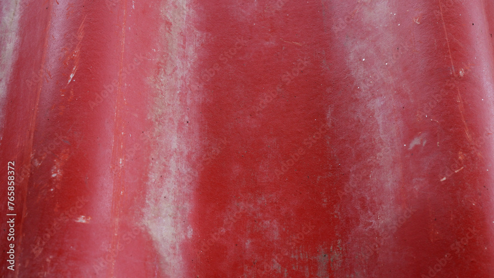 Red roof texture image. Close-up texture of the old roof house. Wavy ...