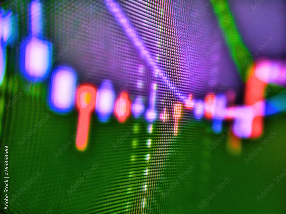 Candlestick graph focus gap on graph,Business and financial concept ...