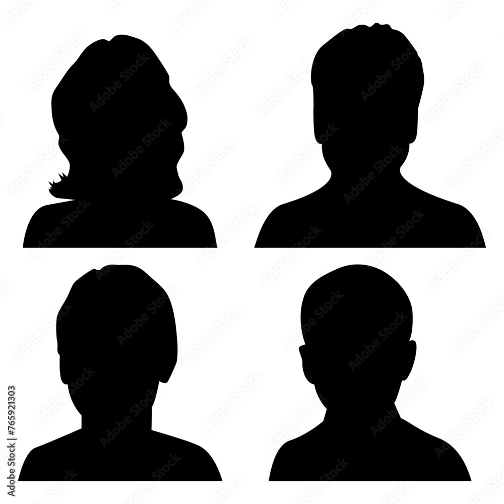 Vector flat illustration. Avatar, user profile, person icon, profile ...