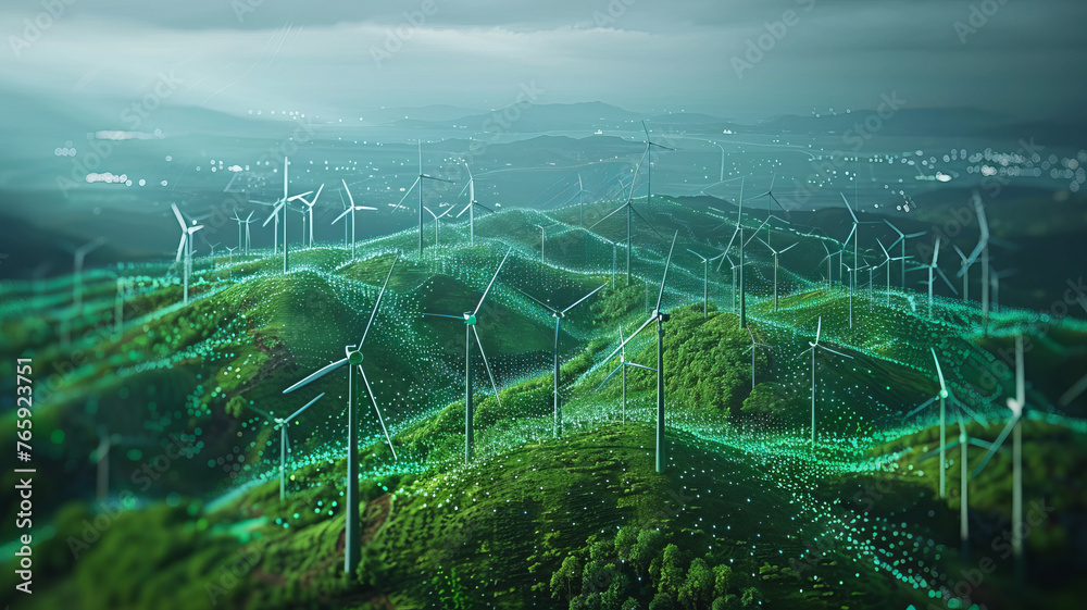 Stock market graphs and economic data visualized with icons of solar ...