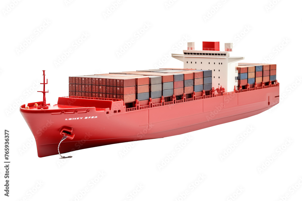 Container cargo ship isolated on transparent background, HD transparent ...