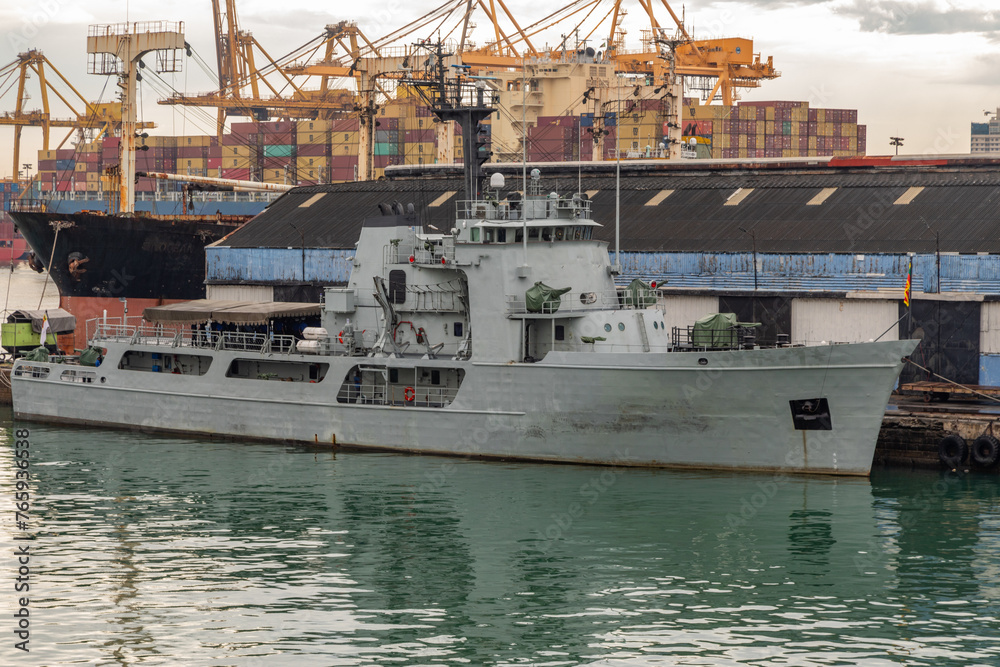 The Industrial Ocean Shipping Port and Harbor of Colombo, Sri Lanka ...