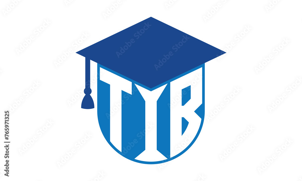 TIB initial letter academic logo design vector template. school college ...