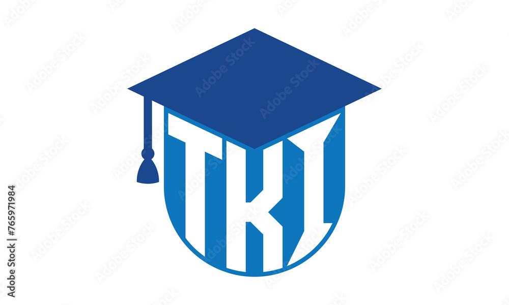 TKI initial letter academic logo design vector template. school college ...