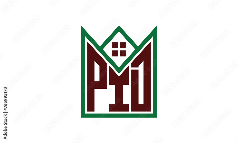 PID initial letter builders real estate logo design vector ...