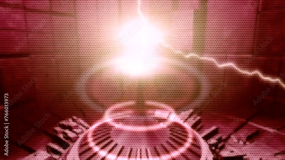 Vidéo Stock animated moving motion background showing nuclear molecules ...