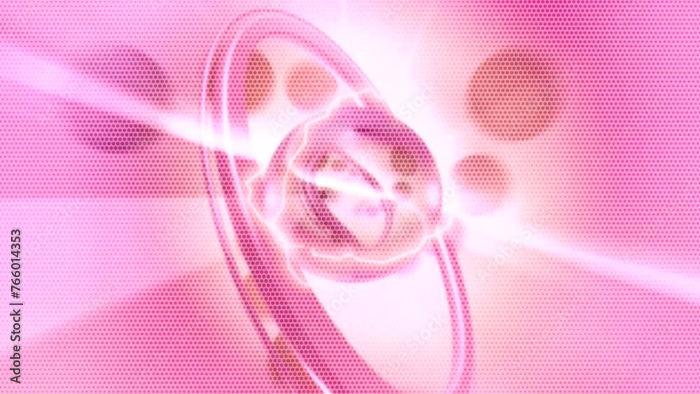 animated moving motion background showing nuclear molecules atom ...