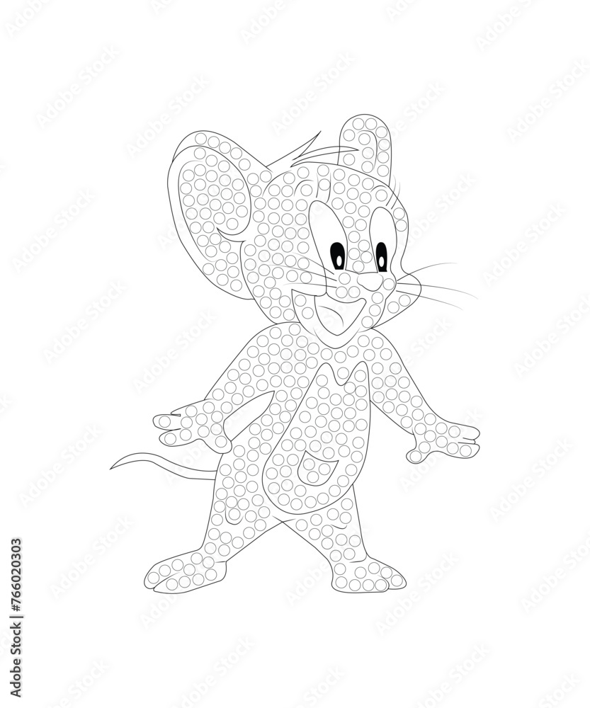 Dot coloring page for kids, Art & Illustration Stock Vector | Adobe Stock