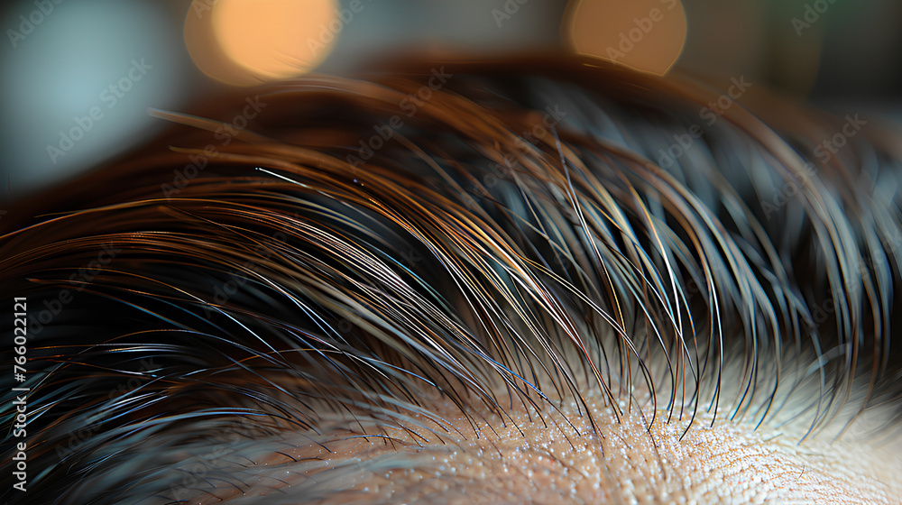 Macro photograph showcasing signs of alopecia areata in both men and ...