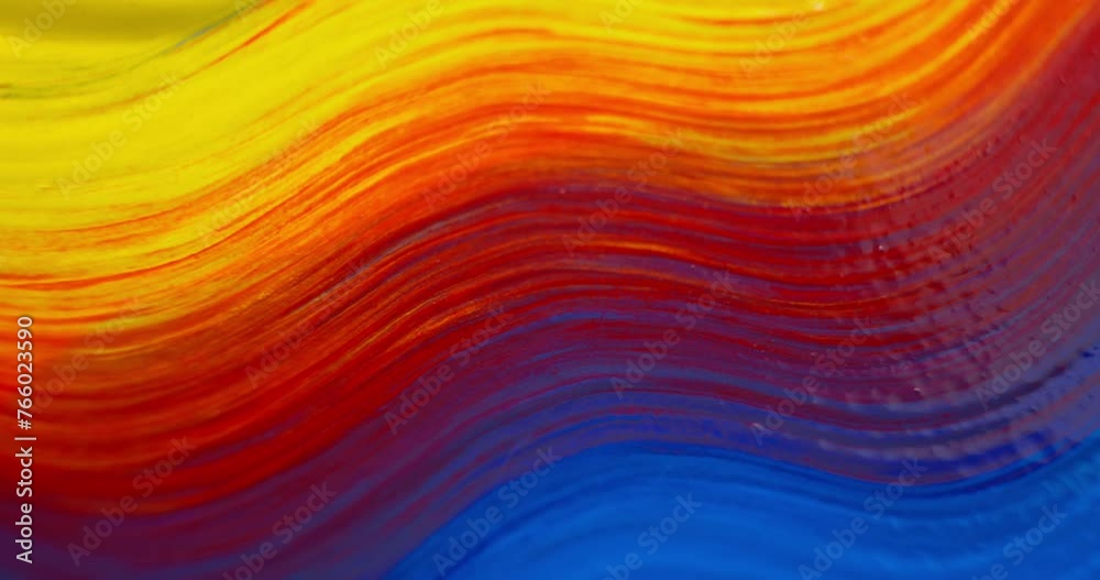 Vidéo Stock Close up of an artist's paintbrush with brush stroke ...