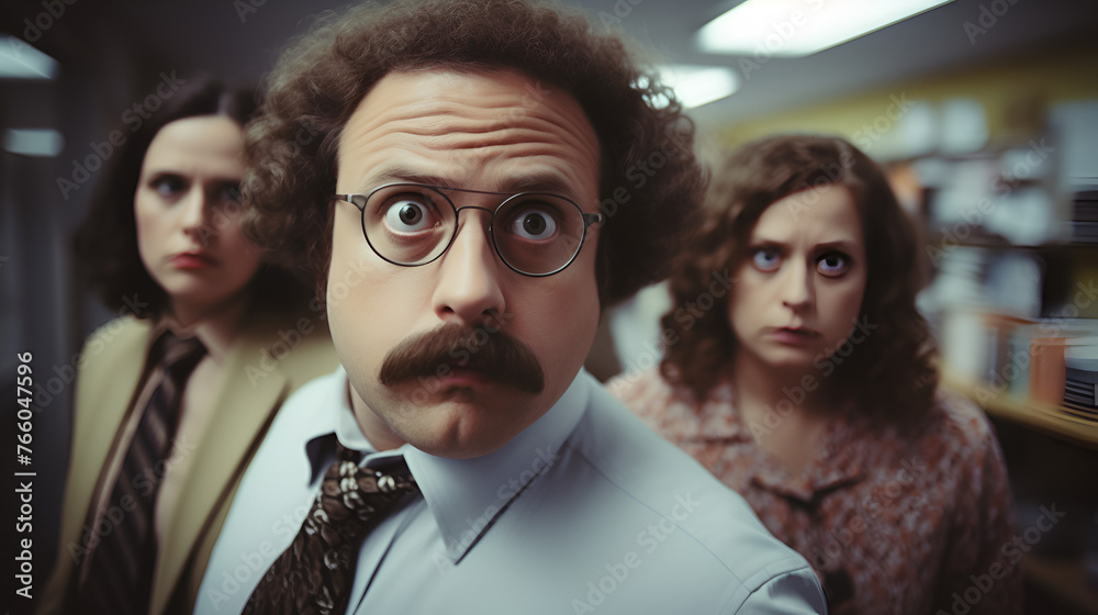 Eccentric and quirky office workers frustrated and aggravated - regular ...