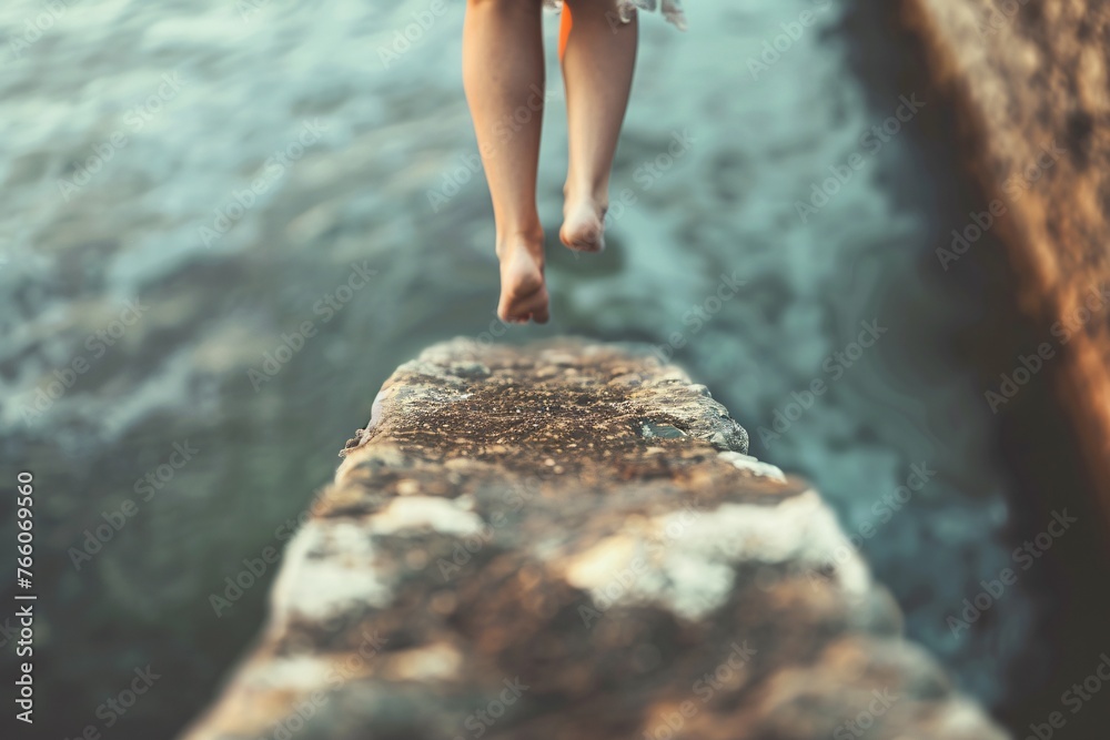 As feet leave the ground the leap over the wall becomes a dance of ...