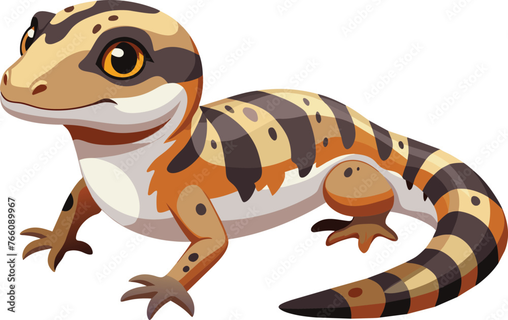 african-fat-tailed-gecko--full-body-high-detail vec.eps Stock Vector ...